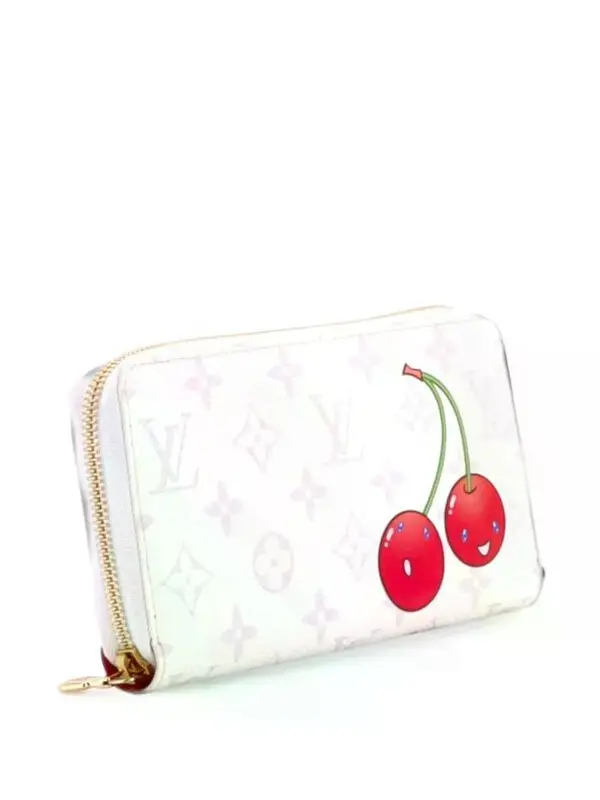 LOUIS VUITTON X Takashi Murakami Zippy Wallet Limited Edition Monogram Cerises Small Wallets