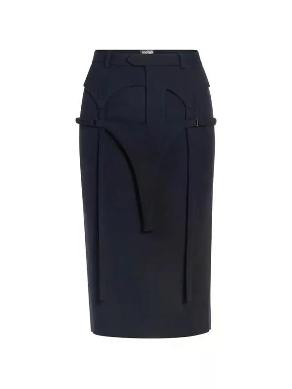 JEAN PAUL GAULTIER Jarretels Pencil Skirt - Black