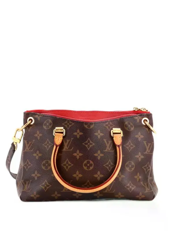 LOUIS VUITTON Pallas Tote Monogram Canvas With Leather Bb Shoulder Bag - Red