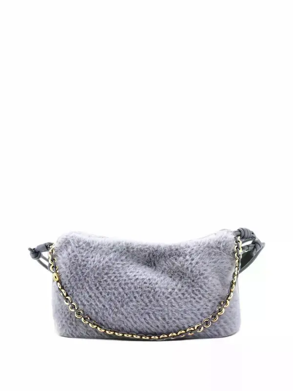 Loewe Flamenco Knot Chain Purse Bag Faux Fur Medium Shoulder Bag