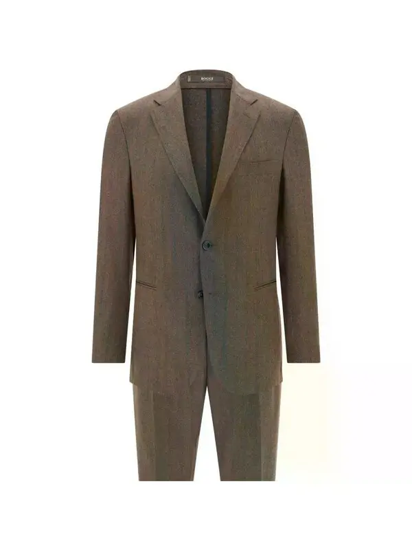 Boggi Milano Suit Pinstripe Wool-flannel