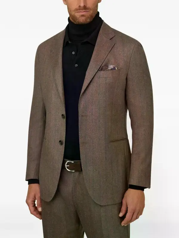 Boggi Milano Suit Pinstripe Wool-flannel
