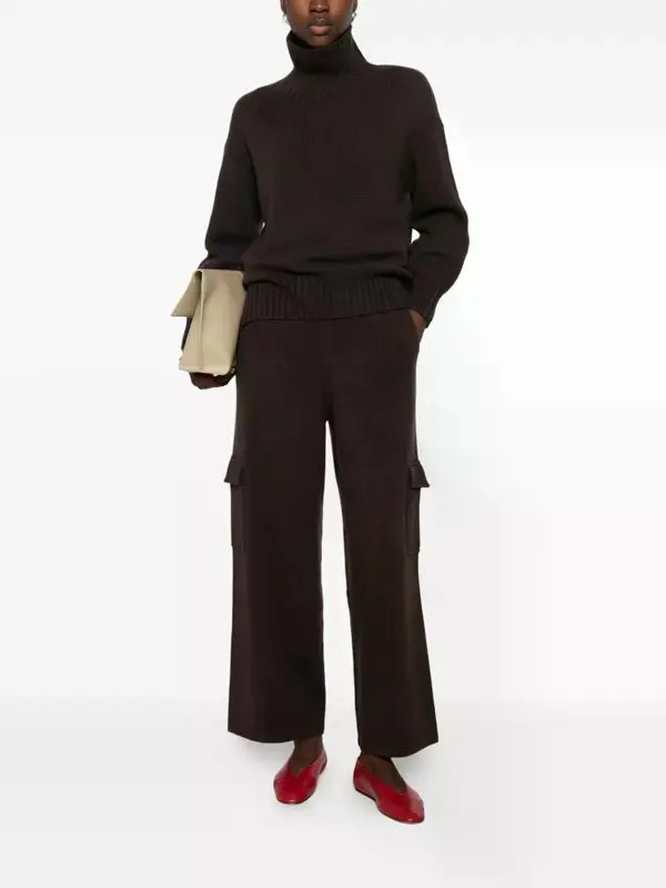 FTC Roll-neck Ribbed-trim Sweater - Brown
