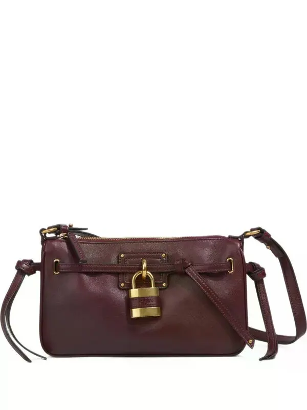 Chloé Mini Paddington Sling Pouch With Strap In Soft Leather - Red