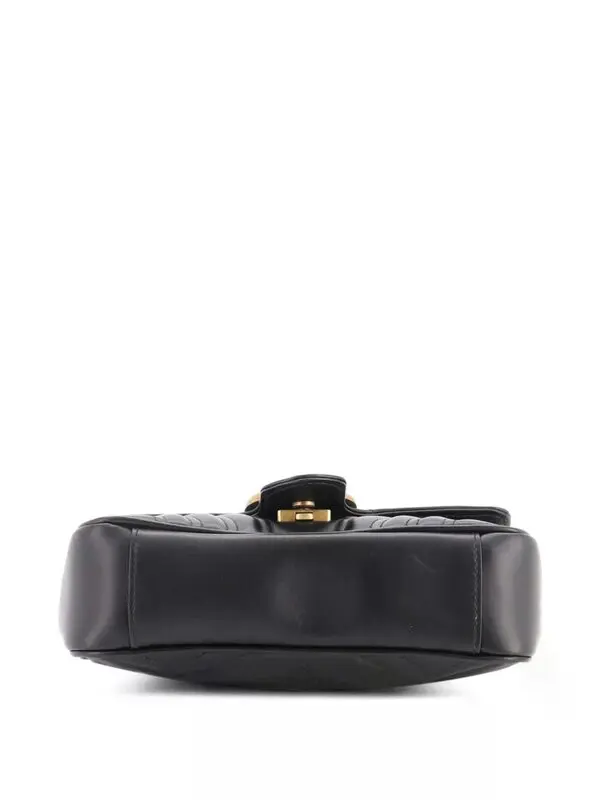 Gucci Gg Marmont Flap Bag Matelasse Leather Small Crossbody Bag