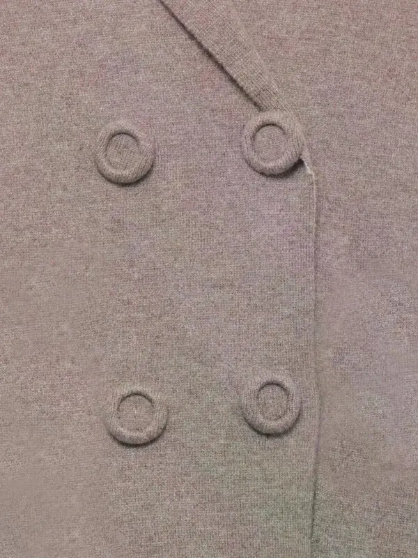 D.exterior Ribbed-trim Double-breasted Coat