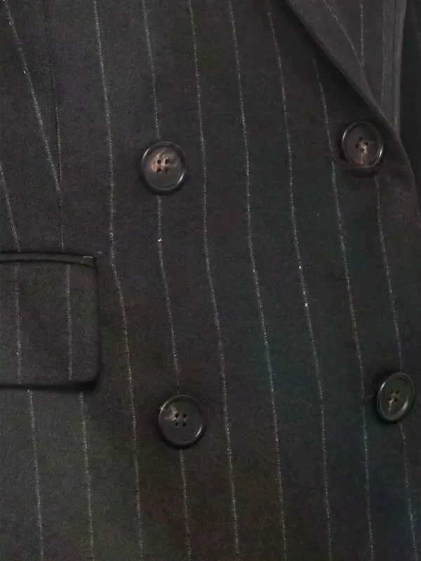 D.exterior Double-breasted Pinstripe-pattern Jacket
