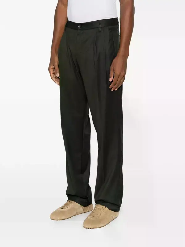 Imperial Pleated Straight-leg Trousers