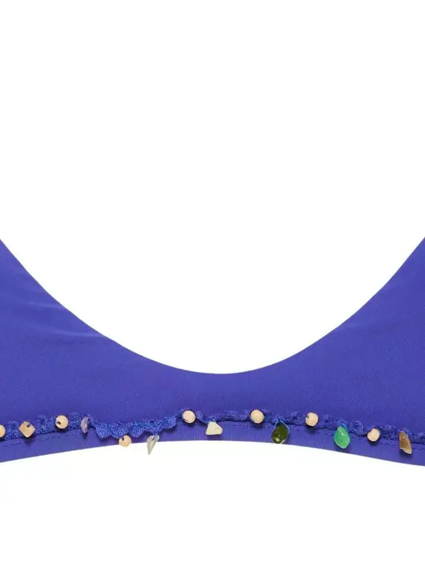Christopher Esber Beach Quartz Bikini Top - Blue