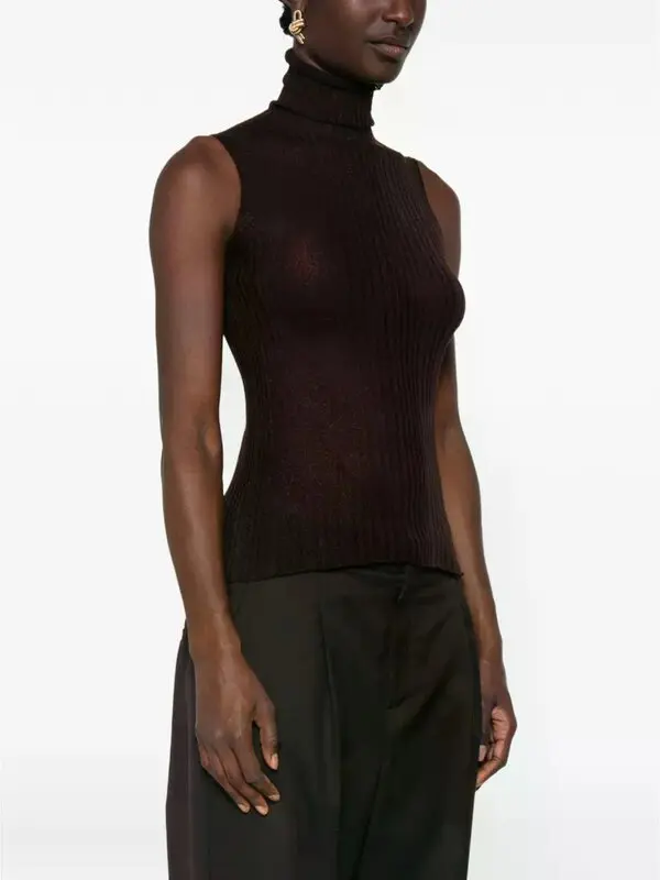 AROVESCIO Ribbed-knit Roll-neck Sweater