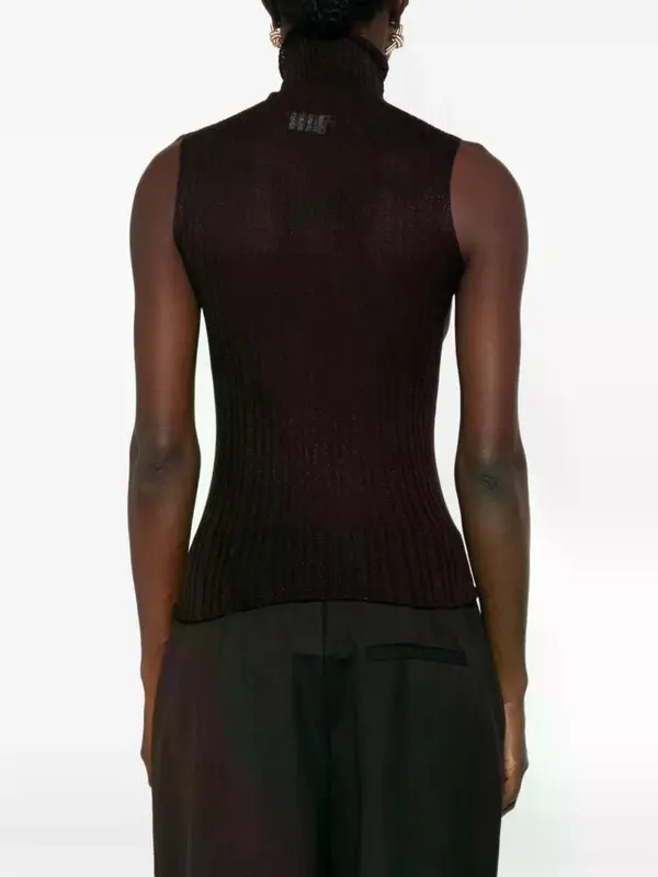 AROVESCIO Ribbed-knit Roll-neck Sweater