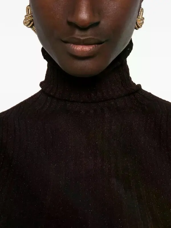 AROVESCIO Ribbed-knit Roll-neck Sweater