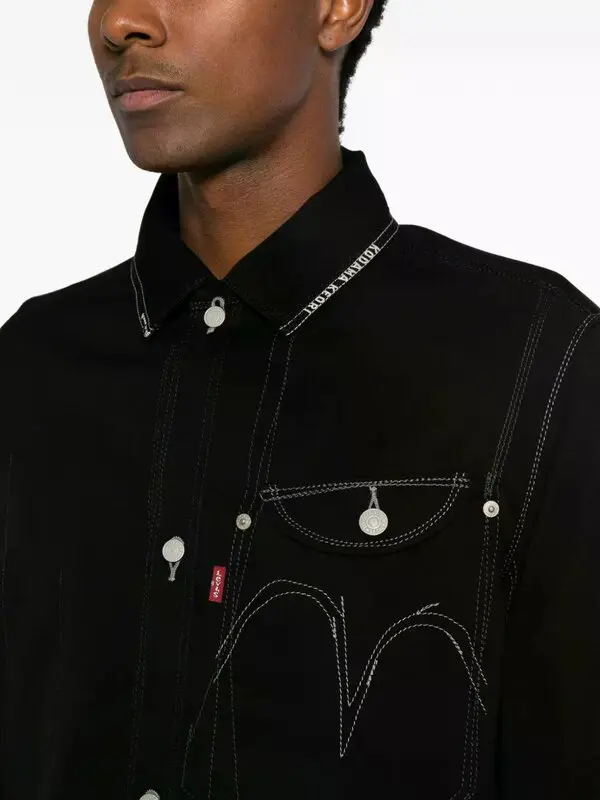 Junya Watanabe X Levi´s Contrast-stitch Logo-print Shirt Jacket