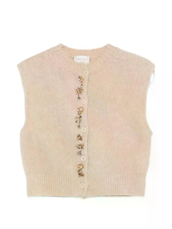 FORTE_FORTE Embellished Knitted Gilet