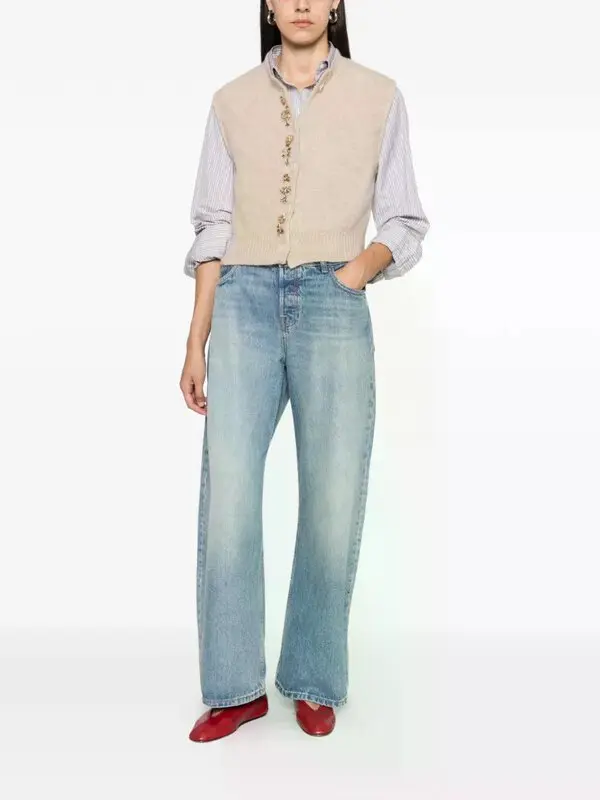 FORTE_FORTE Embellished Knitted Gilet