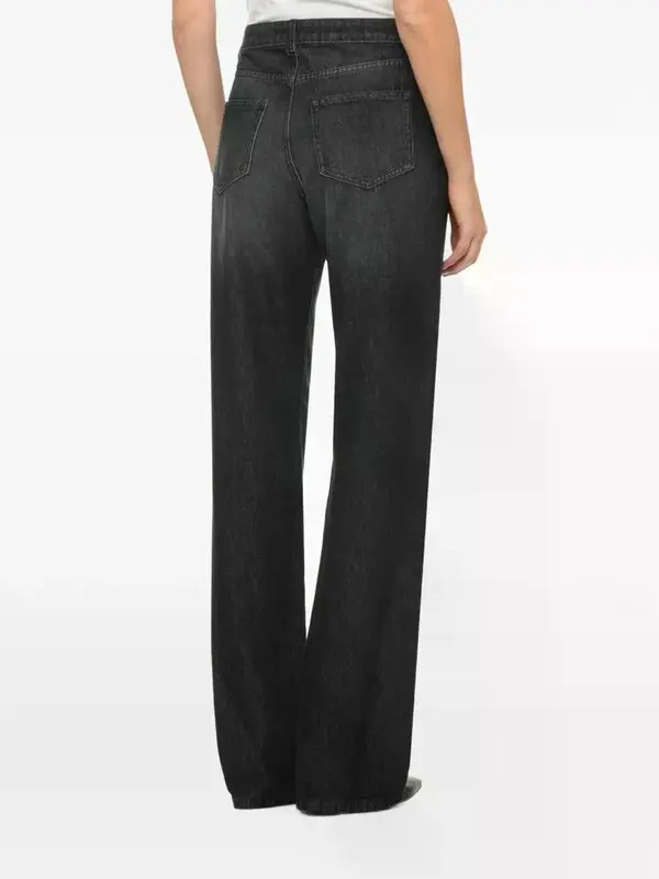 D.exterior Faded Straight-leg Jeans