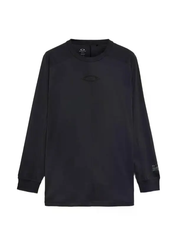 Oakley Logo-embroidered Long-sleeve T-shirt - Black
