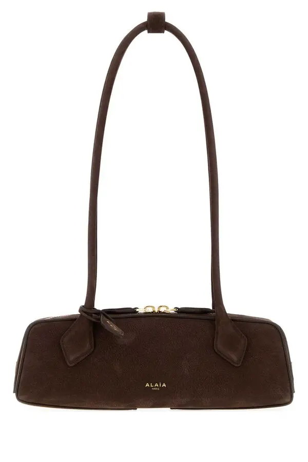 Alaïa Nabuk Teckel Shoulder Bag - Brown