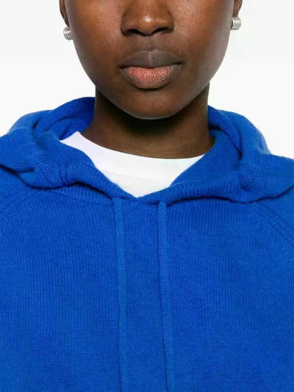 Maje Fine-knit Drawstring Hoodie