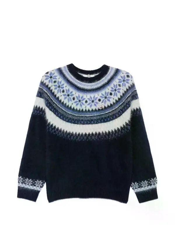 Maje Fair Isle-knit Sweater - Blue
