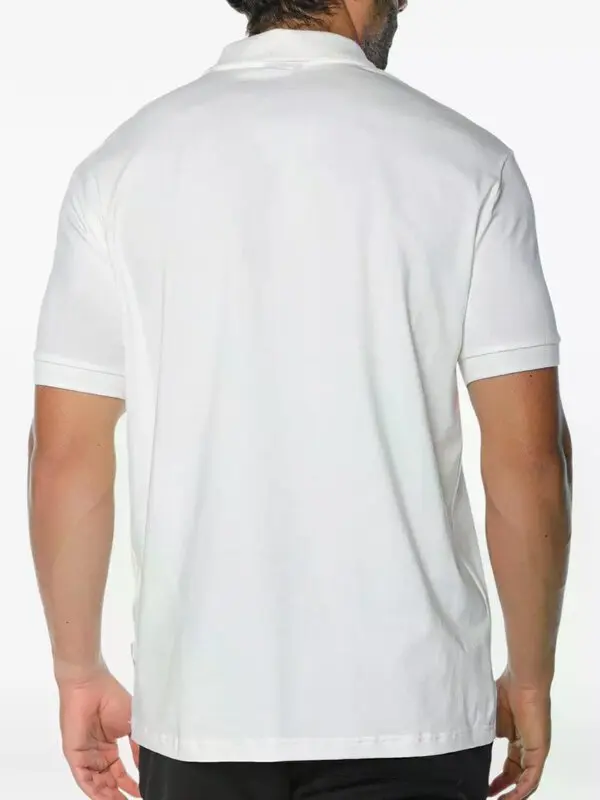 Armani Exchange Logo-print Zip-fastening Polo Shirt