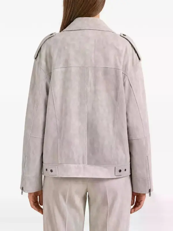 Brunello Cucinelli Suede Biker Jacket