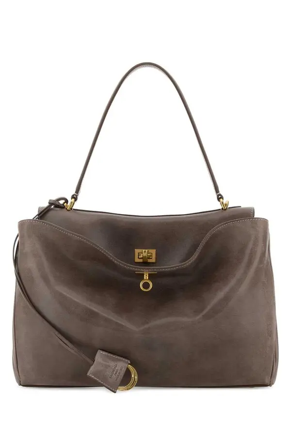 Balenciaga Mud Leather Rodeo Handbag - Brown