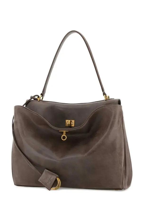 Balenciaga Mud Leather Rodeo Handbag - Brown