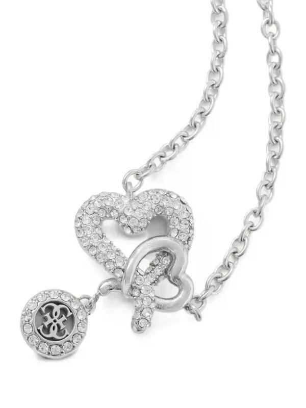 Guess Love Bites Crystal-embellished Heart Necklace