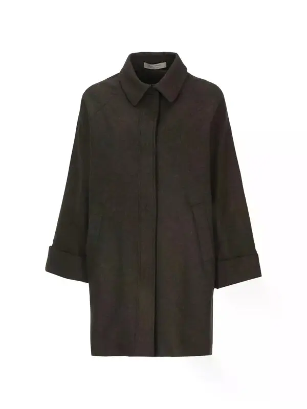 D.exterior Raglan-sleeve Turn-up Cuffs Coat