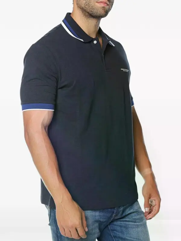 Armani Exchange Logo-print Tipped Polo Shirt