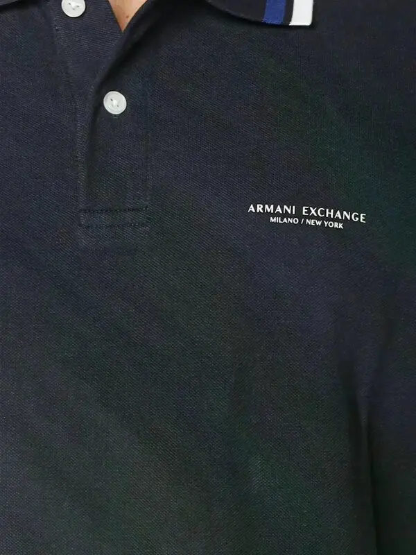Armani Exchange Logo-print Tipped Polo Shirt