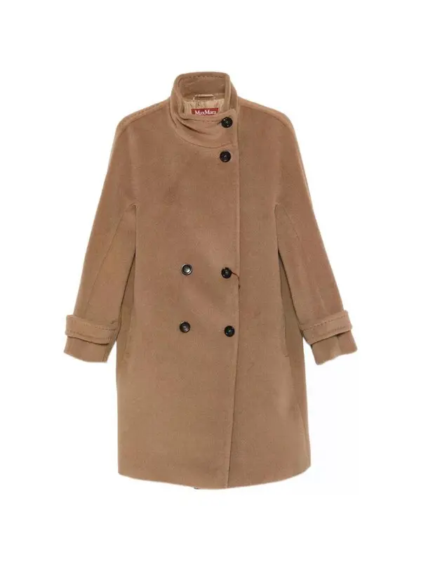 Max Mara Double-breasted Buttoned-cuff Coat - Neutrals