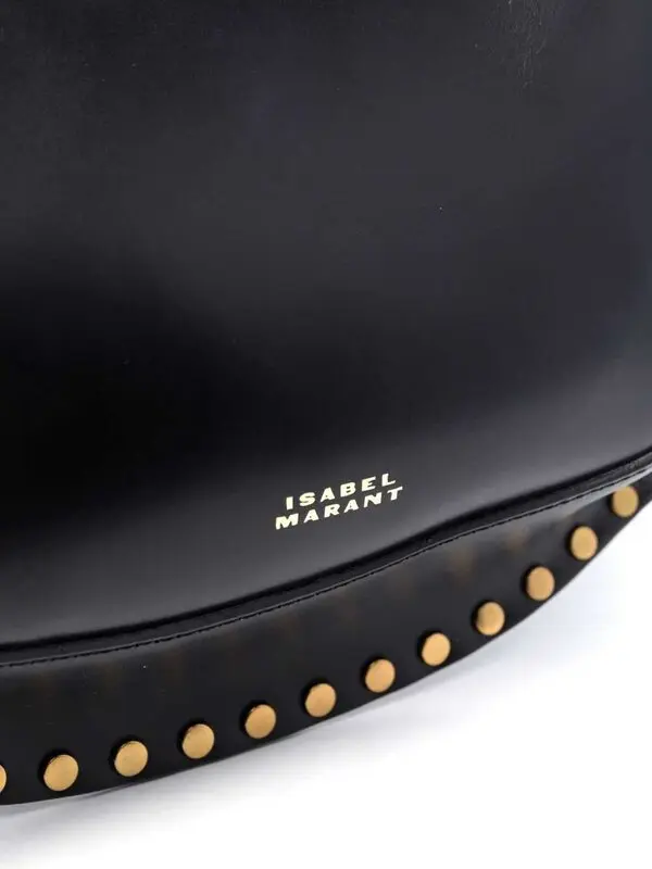 Isabel Marant Étoile Marant Oskan Moon Shoulder Bag With Studs - Black