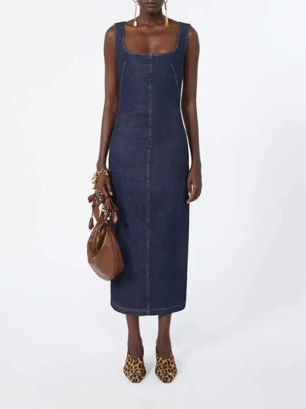 Sportmax Denim Dress With Zip Fastening