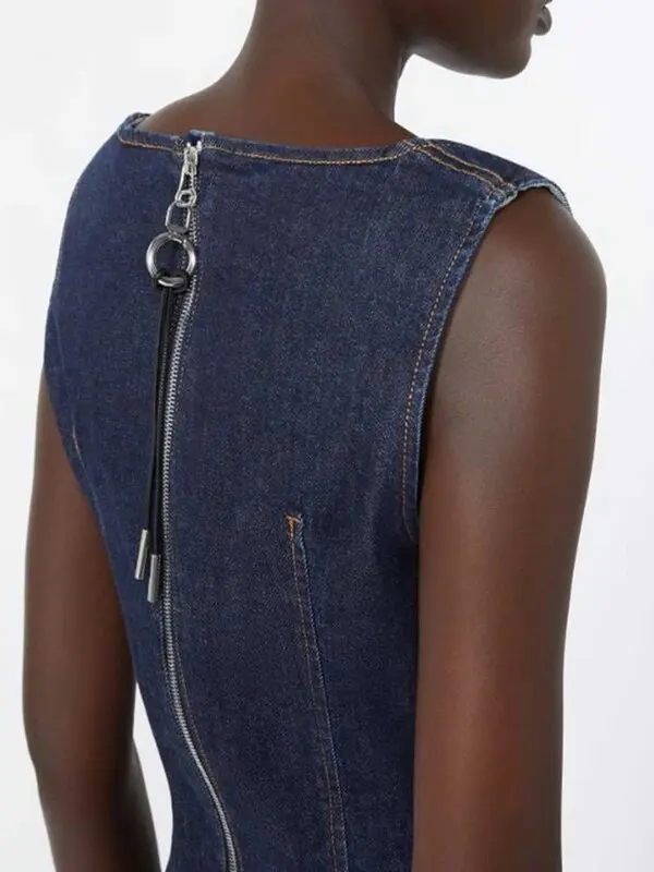 Sportmax Denim Dress With Zip Fastening