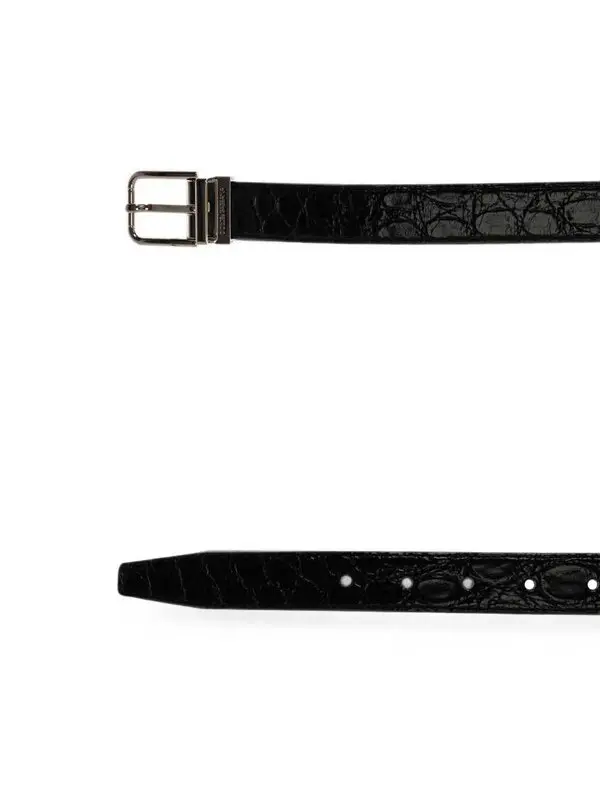 Dolce & Gabbana Crocodile-effect Buckle Belt
