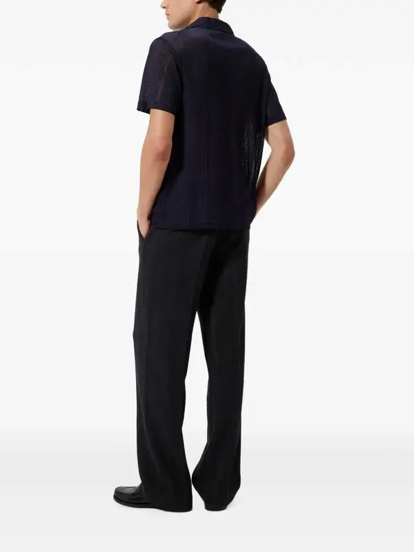 Missoni Viscose And Cotton Polo Shirt With A Greek Key Pattern