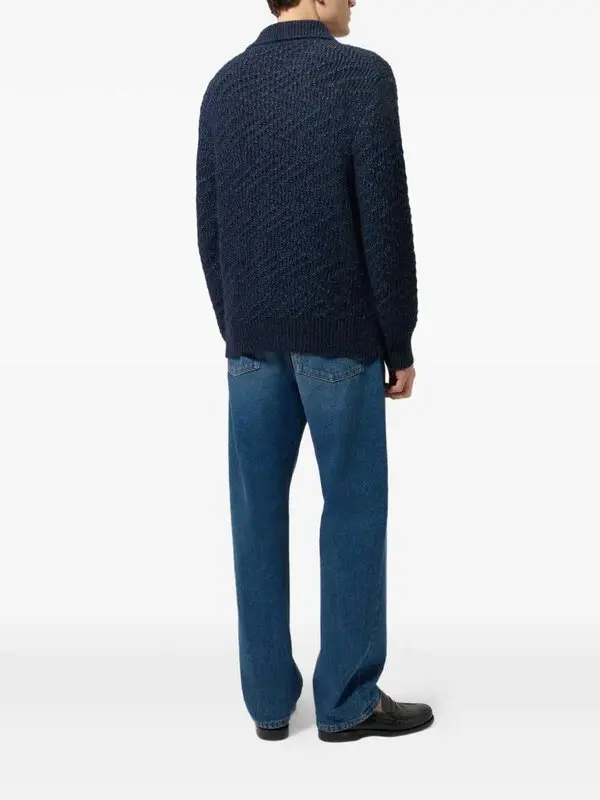 Missoni Oversized Wool-blend Cardigan With Alpaca Inserts - Blue