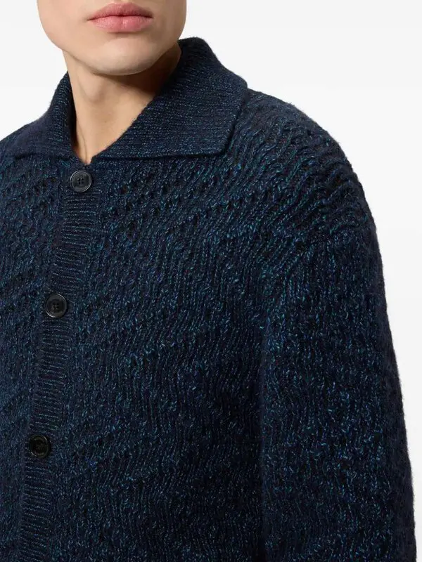 Missoni Oversized Wool-blend Cardigan With Alpaca Inserts - Blue