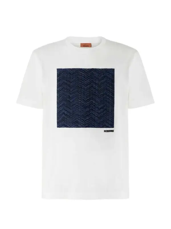 Missoni Cotton Jersey Crew-neck T-shirt With Insert - White