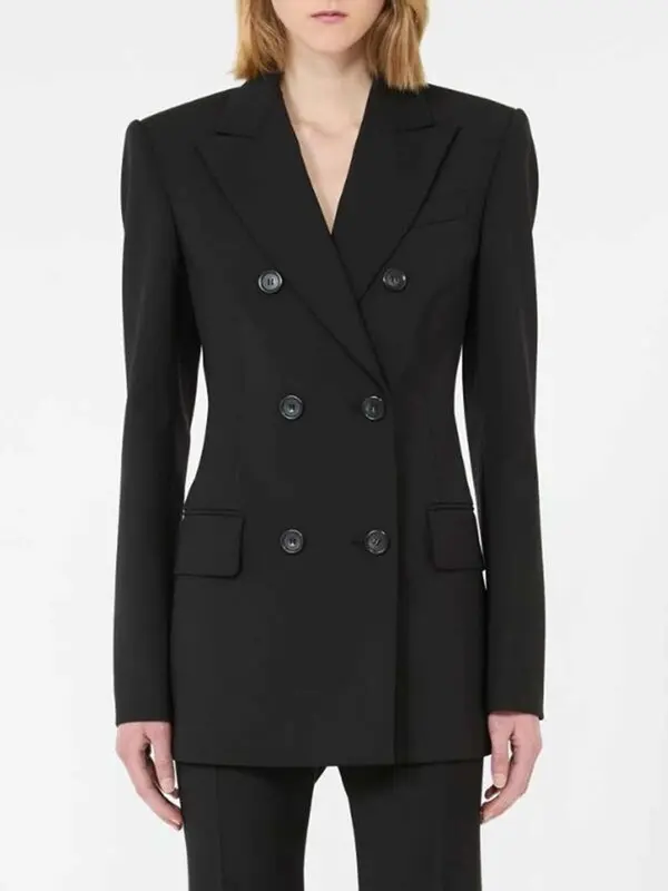 Sportmax Adamo Double-breasted Blazer - Black