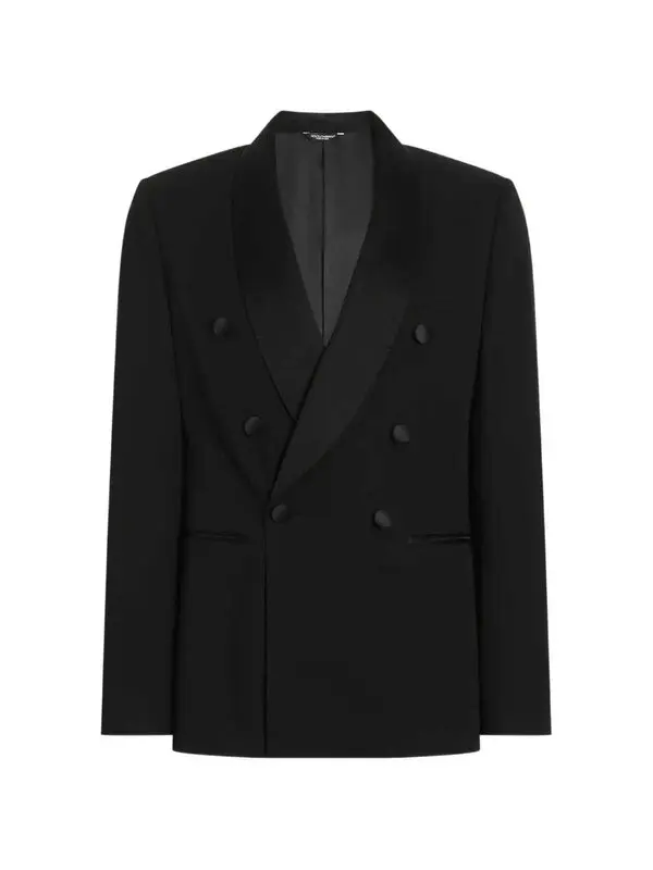 Dolce & Gabbana Double-breasted Techno Gabardine Jacket