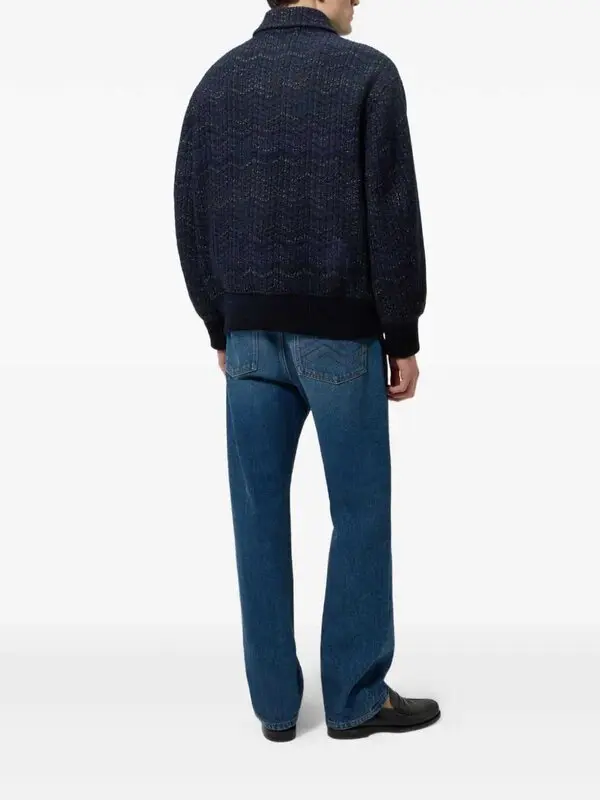 Missoni Cashmere Bomber Jacket With Pockets