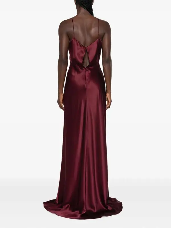 Max Mara Silk Satin Slip Dress - Red