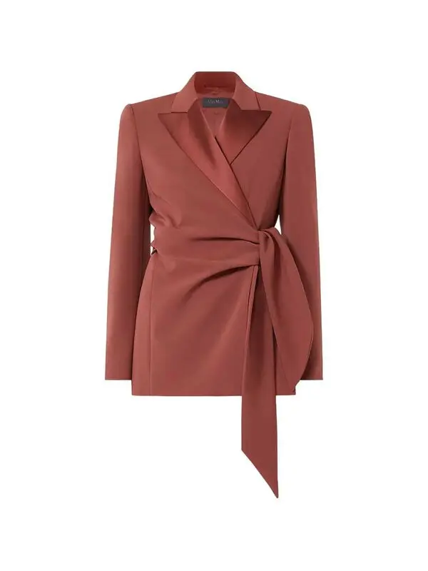 Max Mara Belted Blazer With Satin Lapels