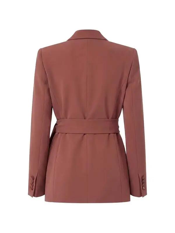 Max Mara Belted Blazer With Satin Lapels