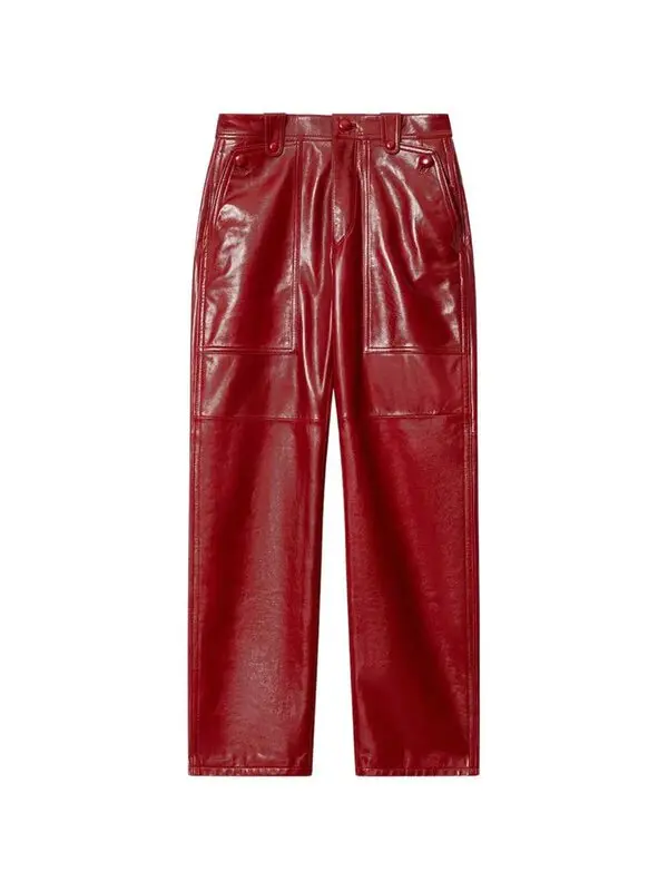 Isabel Marant Étoile Marant Valka Leather Trousers - Red