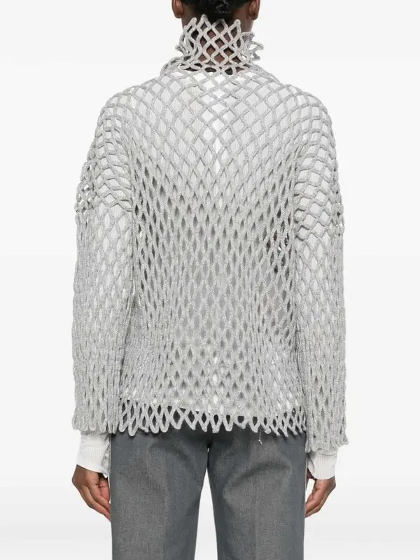 Sportmax Open-knit Turtleneck Sweater