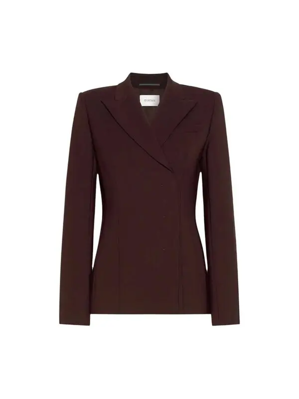 Sportmax Tailored Stretch Wool Jacket Plum